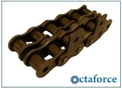 ANSI Standard Double-Strand Roller Chain – SA-1 Attachment