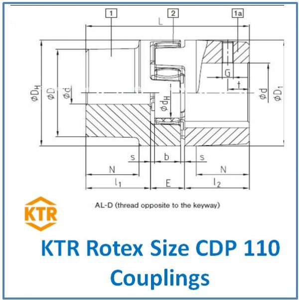 Rotex Size CDP 110 Couplings - Flexible Coupling