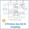 Rotex Size GR 24 Couplings - Bush Type Flexible Coupling